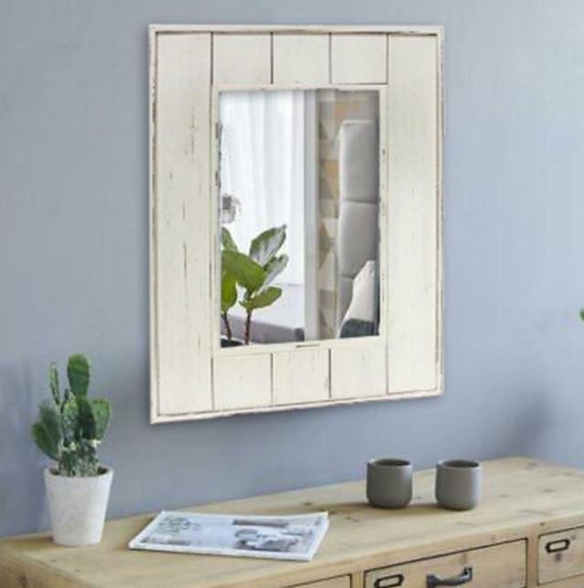 White Rectangular Slat Mirror – Nellie's Room